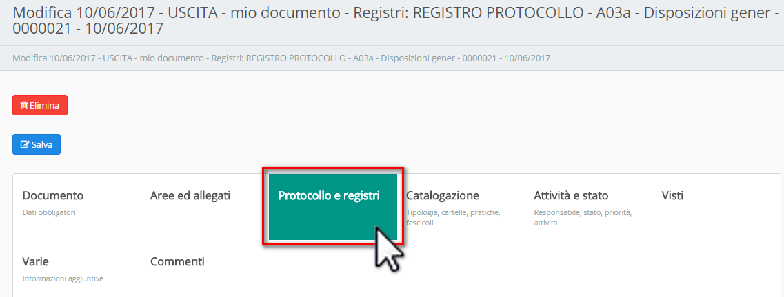 Annullare un documento protocollato